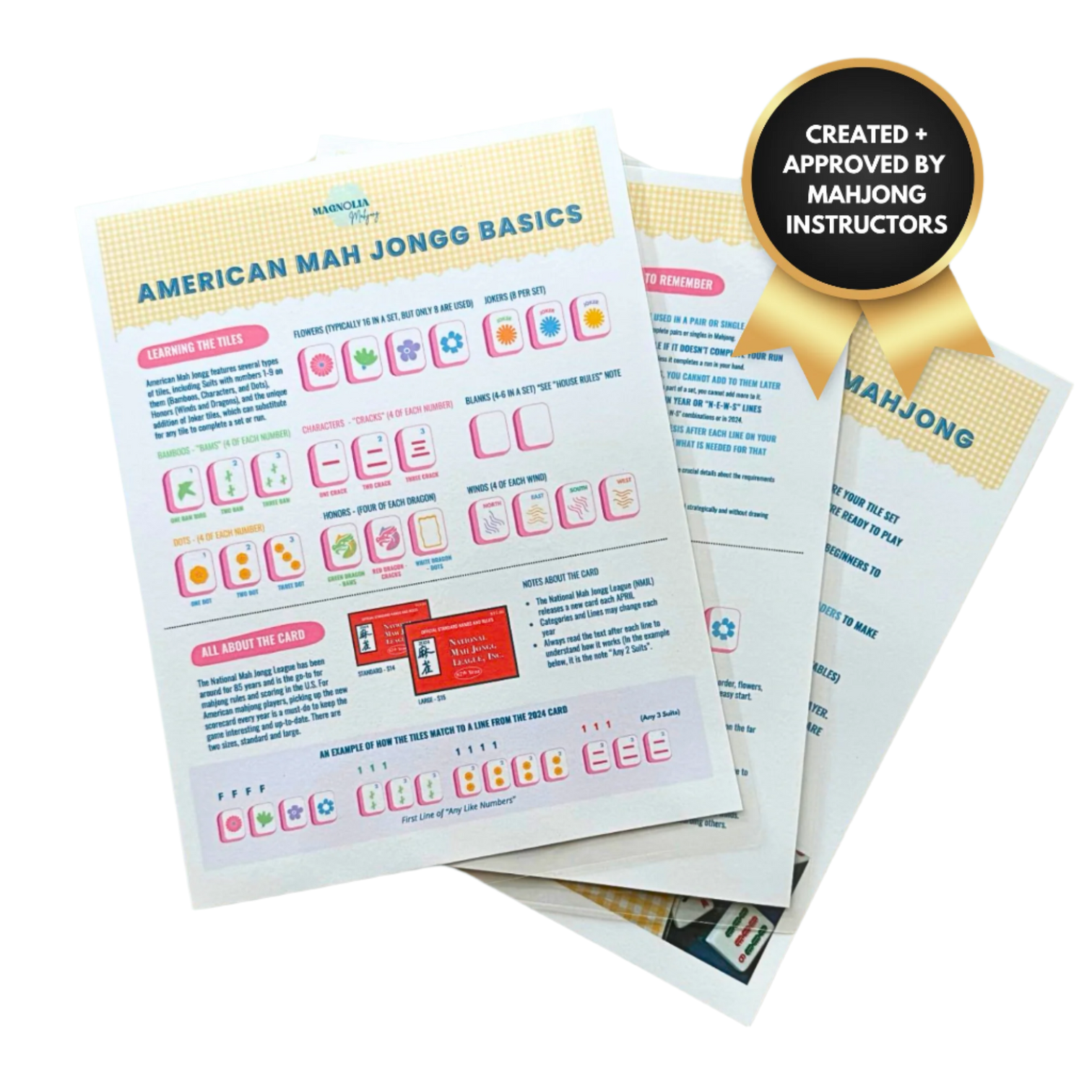 Quick Visual Reference Guide to American Mahjong: How to Play, Tiles ...